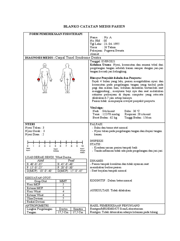Status Klinis Fisioterapi CTS | PDF