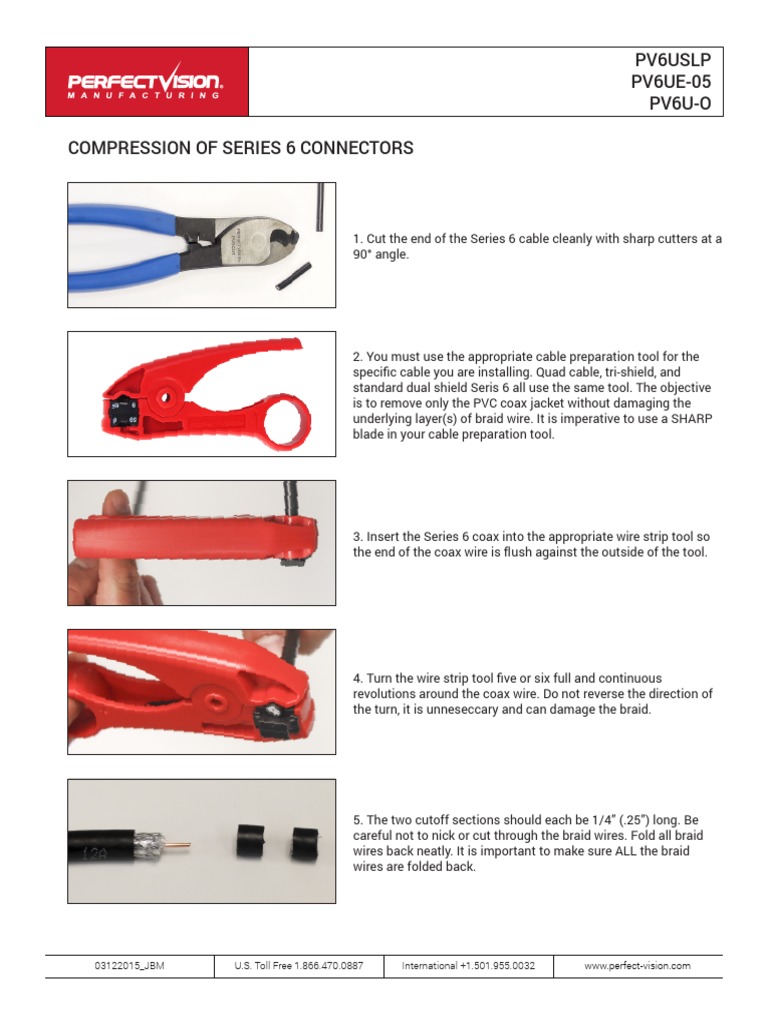 Pv6Uslp PV6UE-05 PV6U-O Compression of Series 6 Connectors | PDF ...