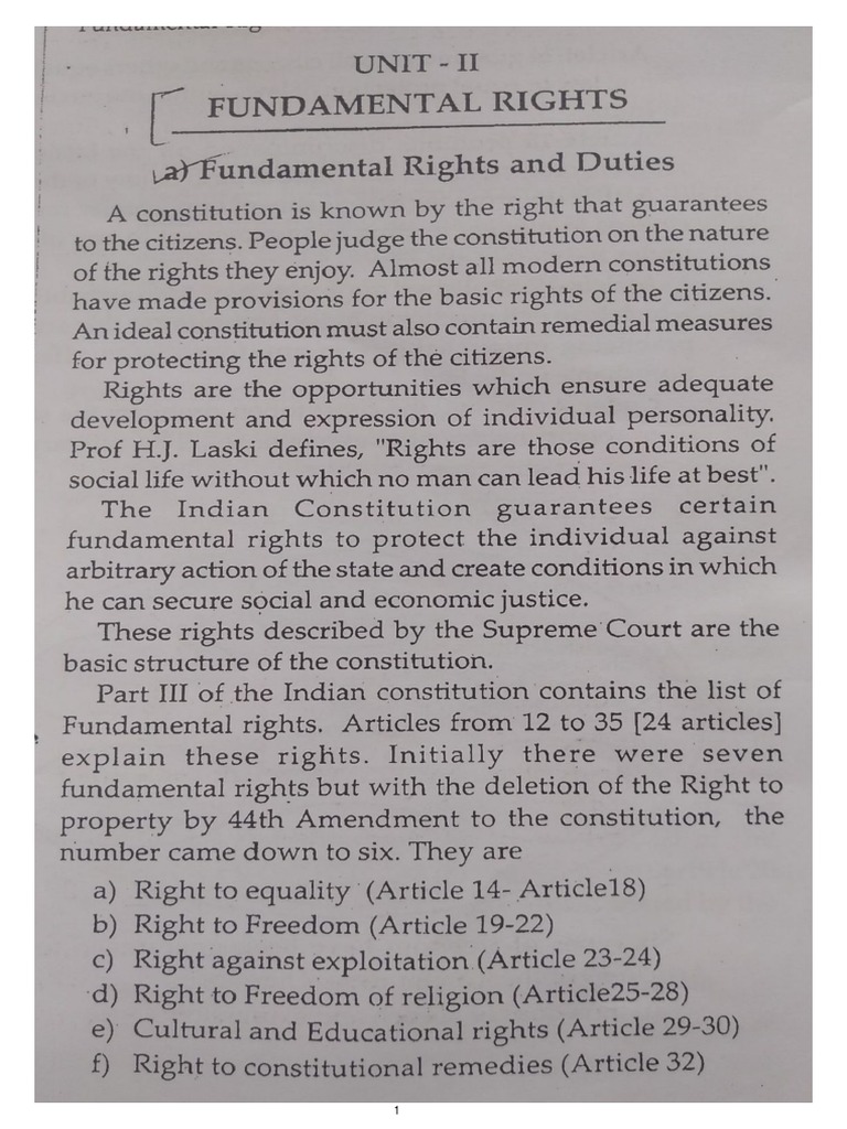 Indian Constitution Unit-2 Notes | PDF