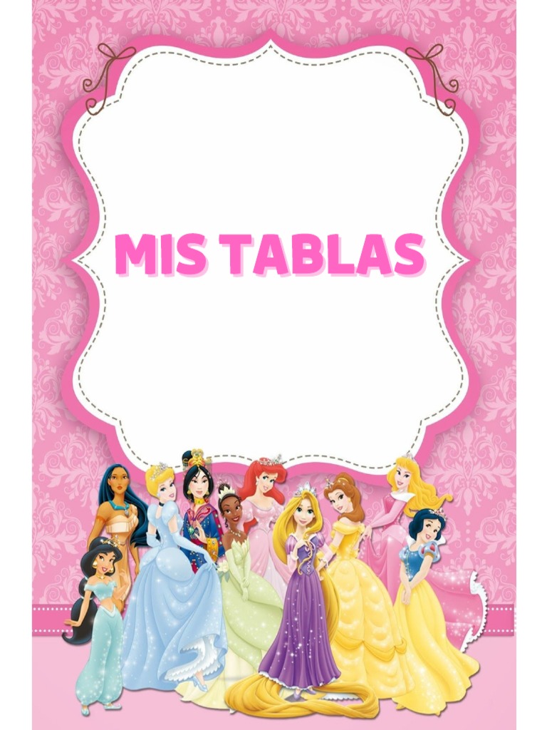 Tablas de Multiplicar Princesas | PDF | Home & Garden | Art