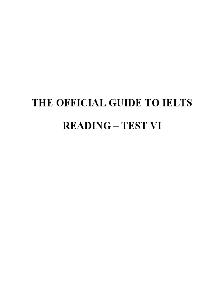 Reading 6 - The Official Guide To Ielts | PDF