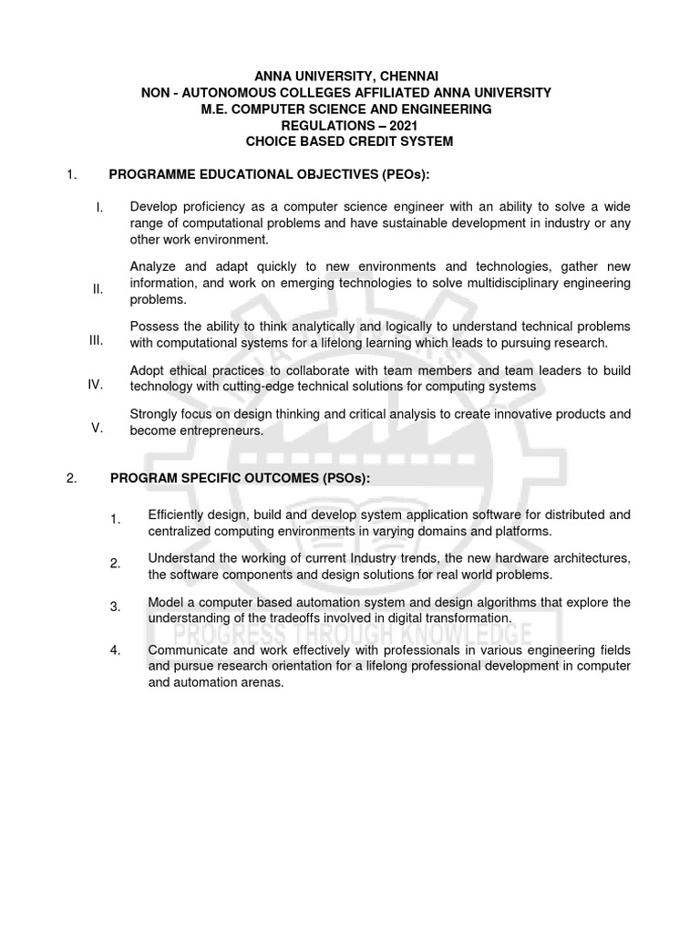 M.E.cse - R21 Syllabus | PDF | Computer Network | Probability Distribution