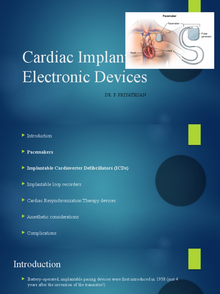 Overview of Cardiac Implantable Devices | PDF | Artificial Cardiac ...