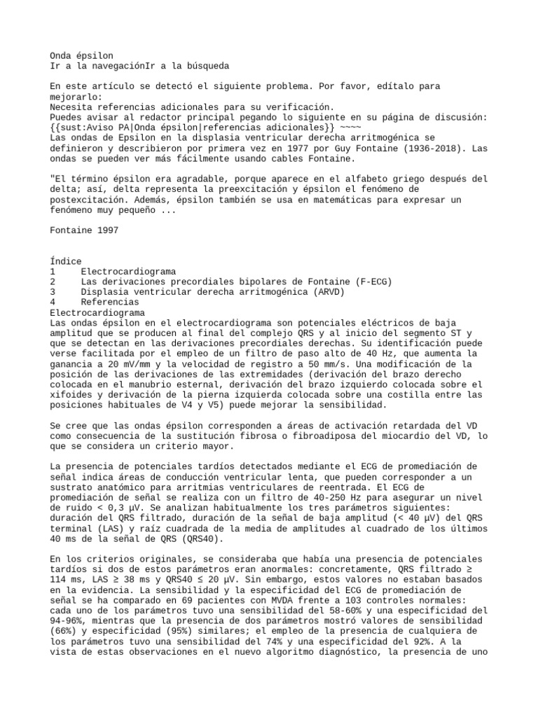 Onda épsilon | PDF | Electrocardiografia | Especialidades Medicas