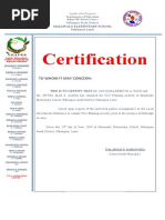 Certificate of Attestation (DSWD Template) | PDF