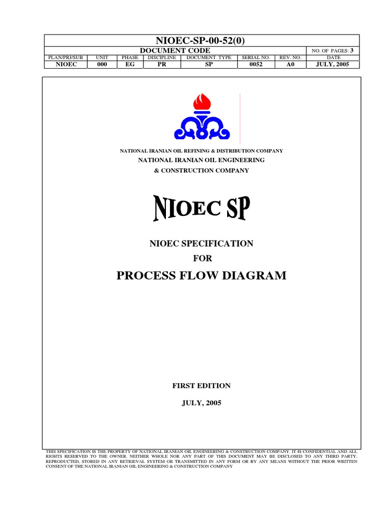 Process Flow Diagram: NIOEC-SP-00-52 | PDF | Specification (Technical ...