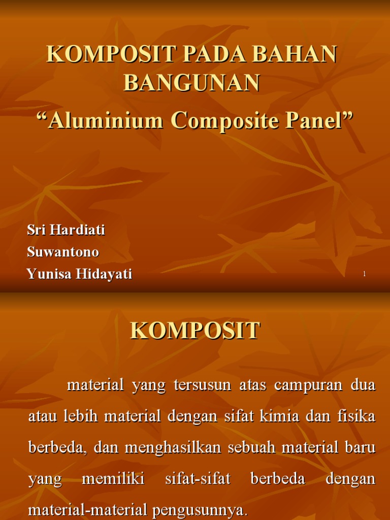 BAHAN KOMPOSIT UNTUK BANGUNAN | PDF