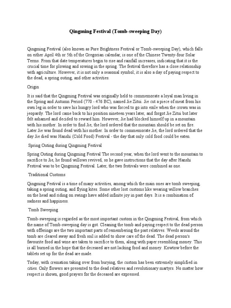 Exploring the Traditions and Cultural Significance of Qingming Festival ...