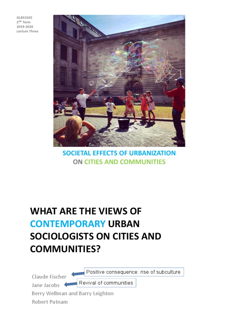 Exploring the Social Effects of Urbanization on Communities | PDF ...