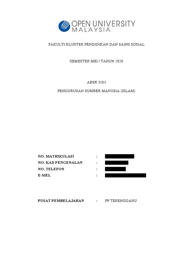 Absr 3103 Pengurusan Sumber Manusia | PDF