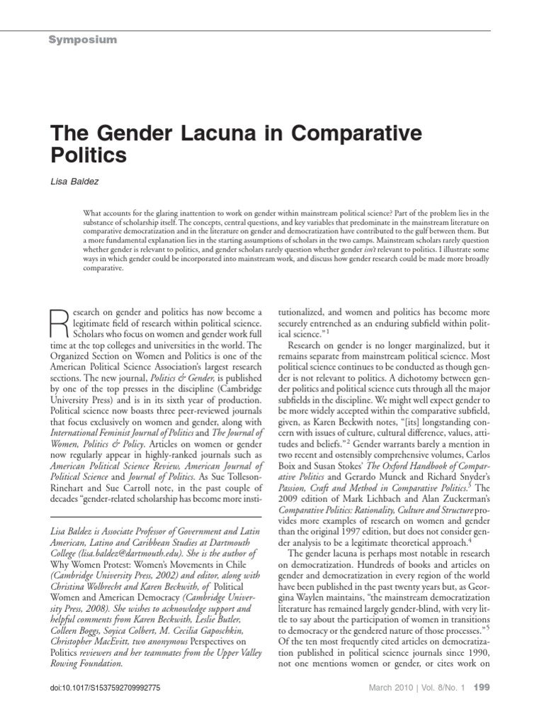 Gender Lacuna | PDF | Democratization | Gender Studies