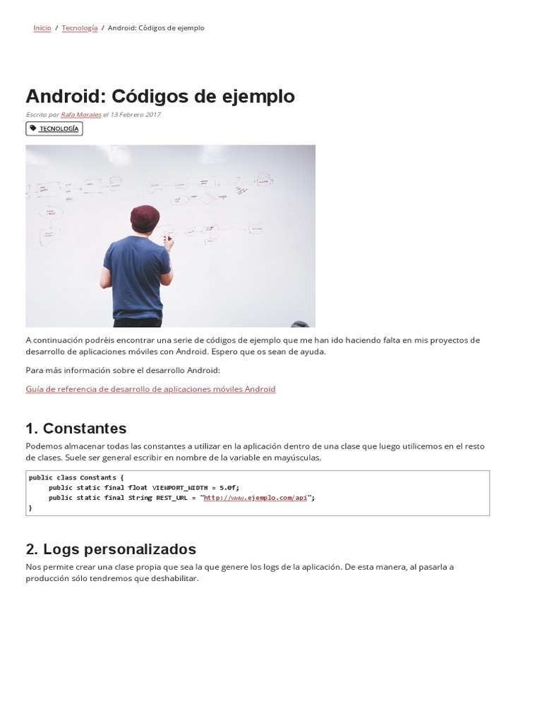 Android - Códigos de Ejemplo | PDF | Android (sistema operativo) | Estructura de datos de matriz