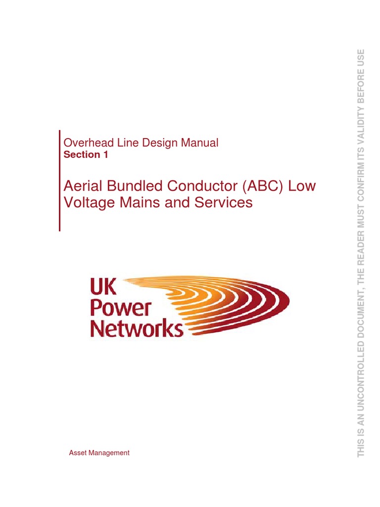 Aerial Bundled Conductor Abc Low Voltage Mains and Services | PDF ...