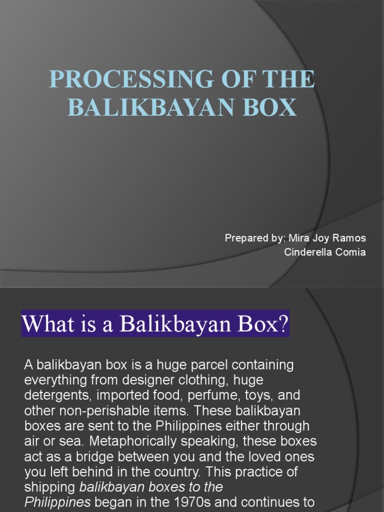Balikbayan Box Shipping Guide | PDF | Customs | Travel Visa
