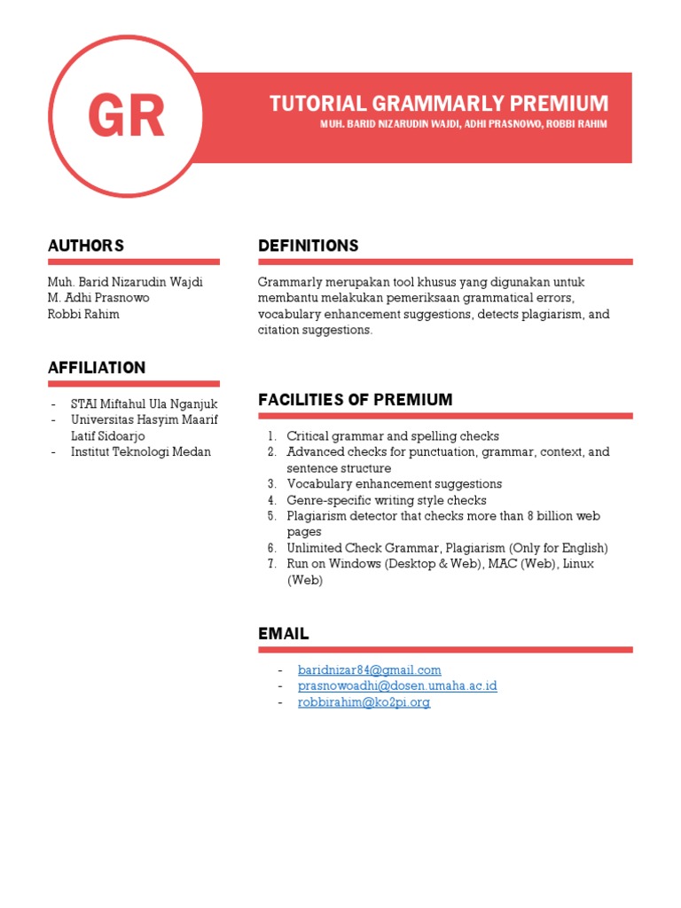 Tutorial Grammarly | PDF