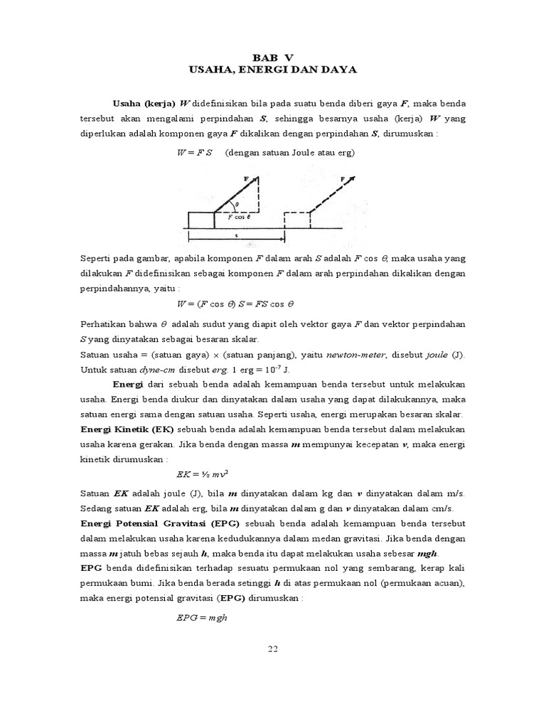 BAB V Usaha, Energi Dan Daya | PDF