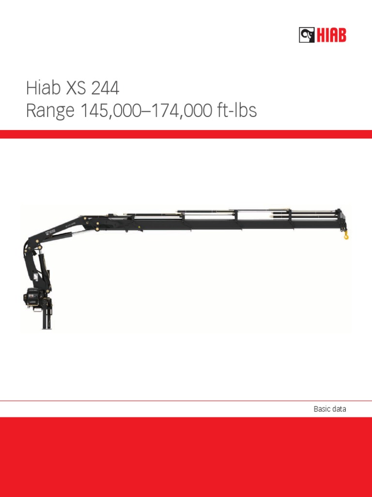 Hiab XS 244 Crane Specifications | PDF