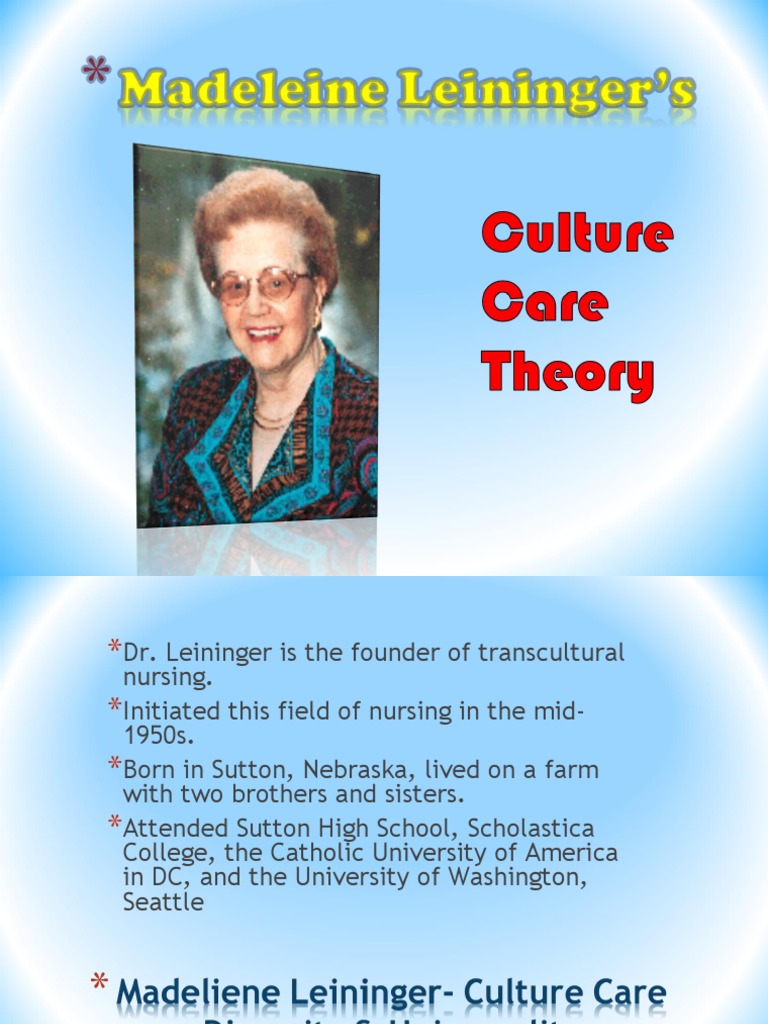 Leininger 1 - Culture Care Theory | PDF | Science | Cognition