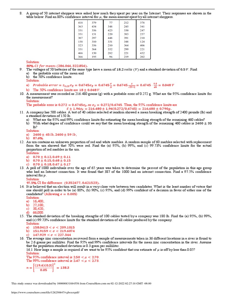 Confidence Intervals for Means, Proportions, and Standard Deviations: A ...