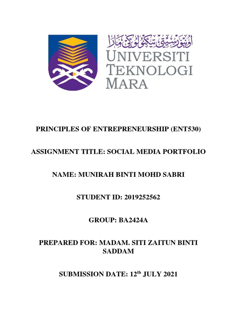 Soc Med Portfolio Munirah Sabri | PDF | Academic Dishonesty | Communication