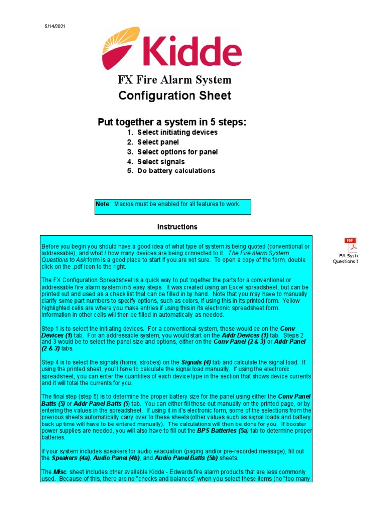 FX Addr and Conv Panel Config Sheet - V9a | PDF | Amplifier | Relay