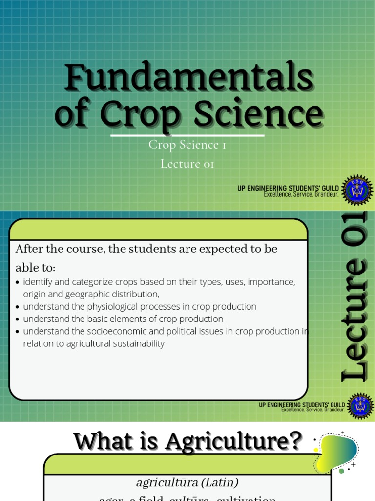 Fundamentals Fundamentals Fundamentals of Crop Science of Crop Science ...