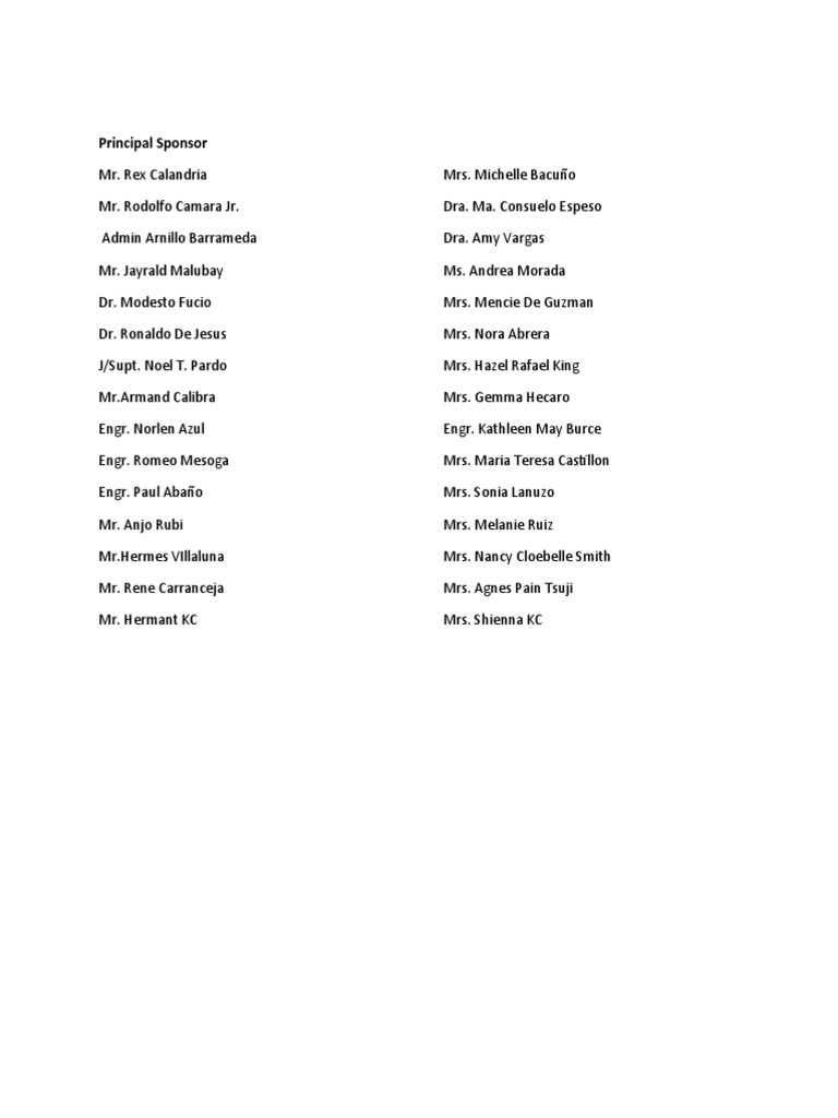 Principal Sponsor | PDF