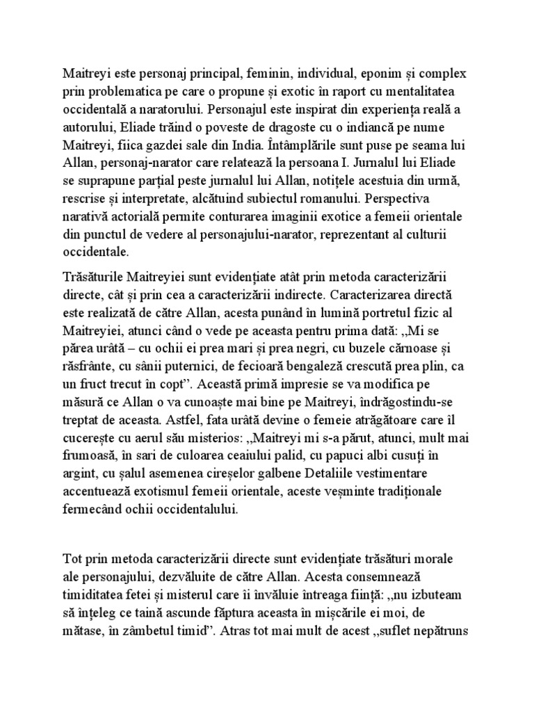 Caracterizare Mai Trei | PDF