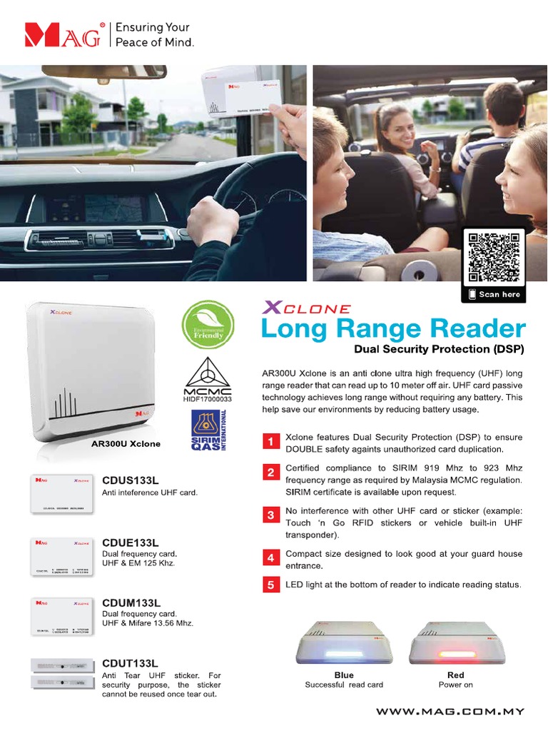 MAG Long Range Reader AR300U Xclone Brochure | PDF