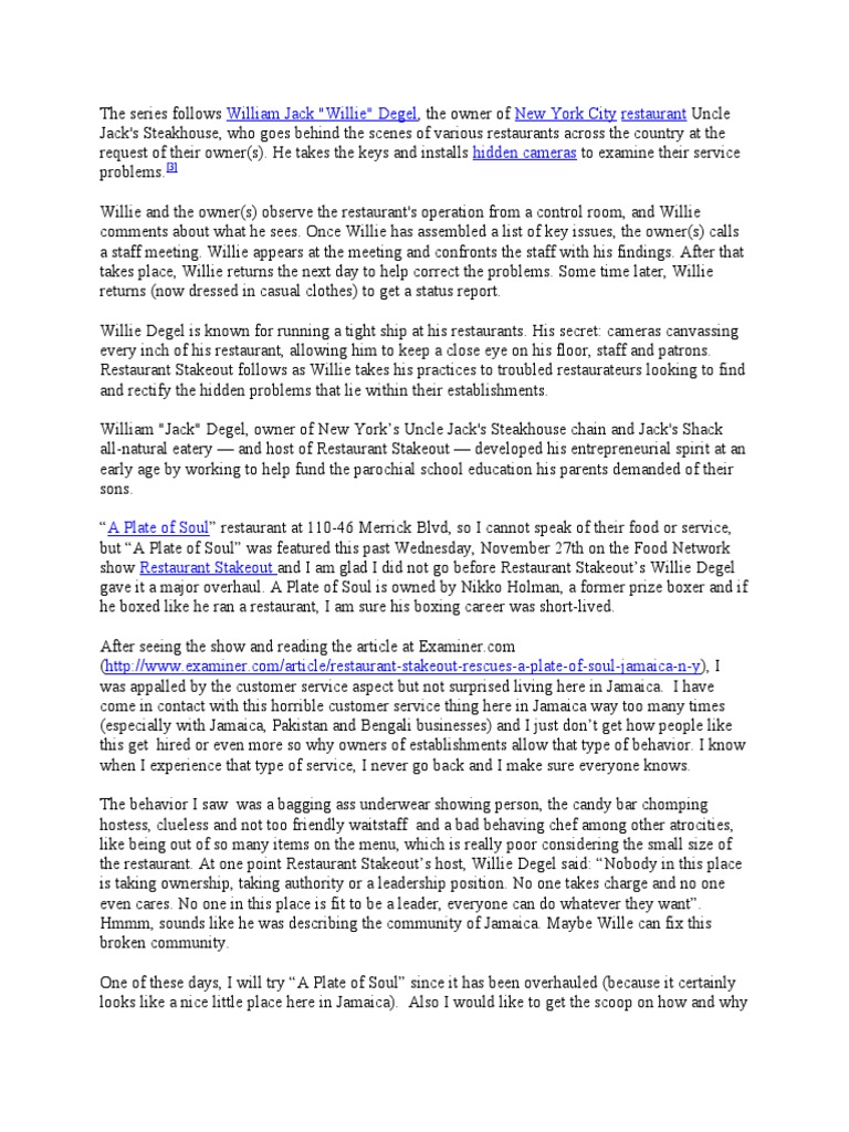 William Jack "Willie" Degel New York City Restaurant Hidden Cameras ...