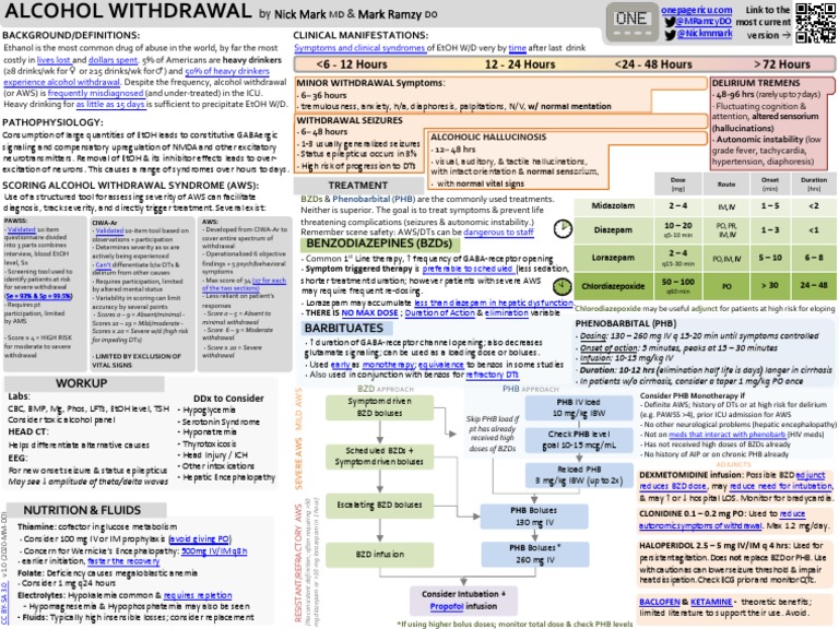 ICU One Pager AWS | PDF | Benzodiazepine | Alcoholism