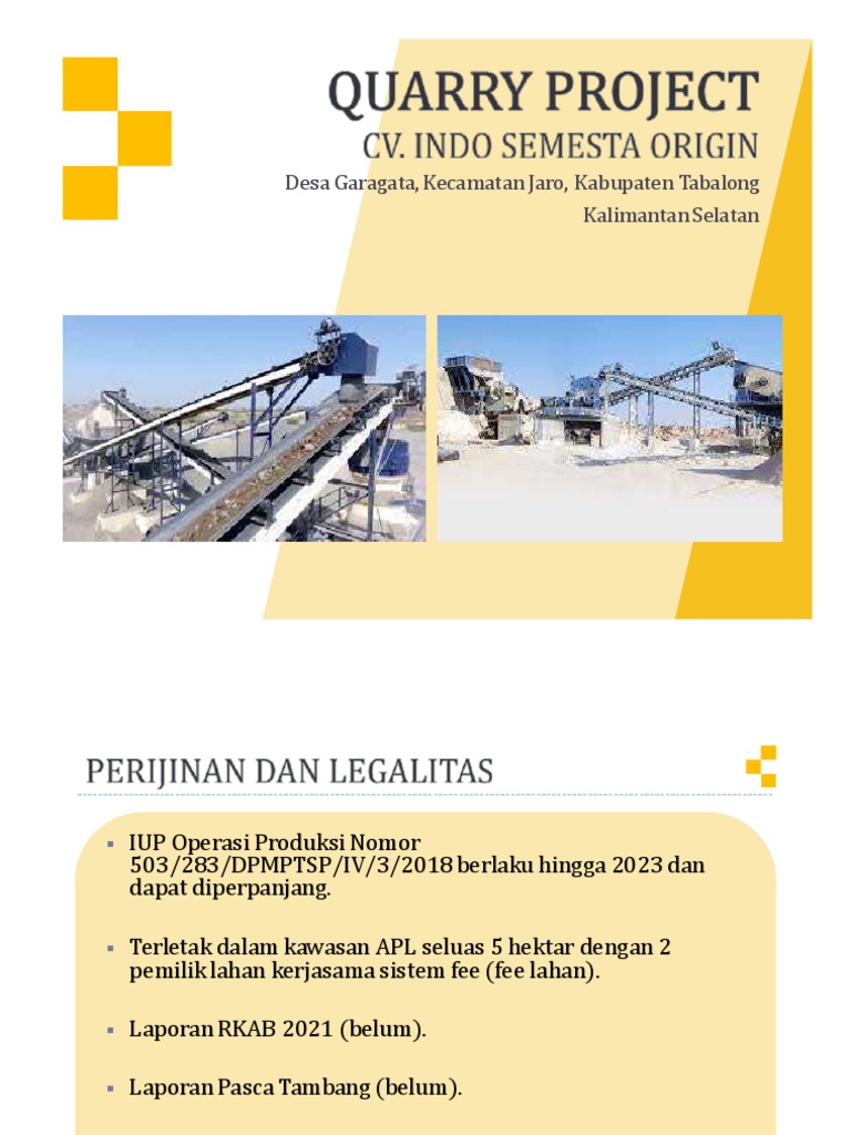 Quarry Project Iso Skema Take Over-1-21 | PDF