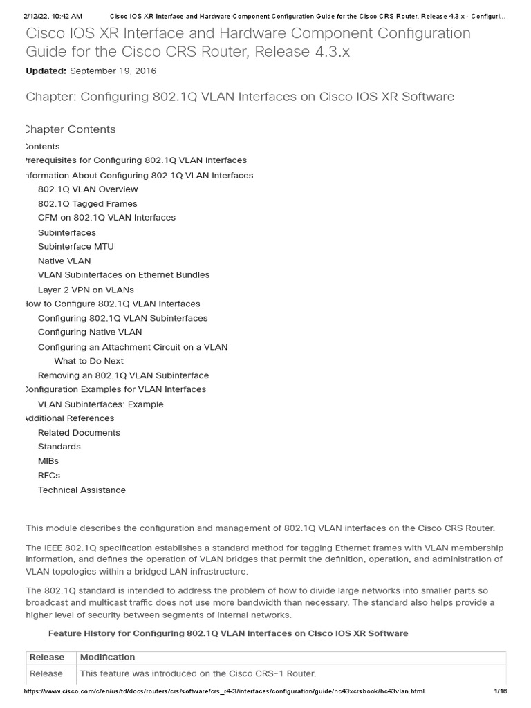 Cisco IOS XR Interface and Hardware Component Con Guration Guide For ...