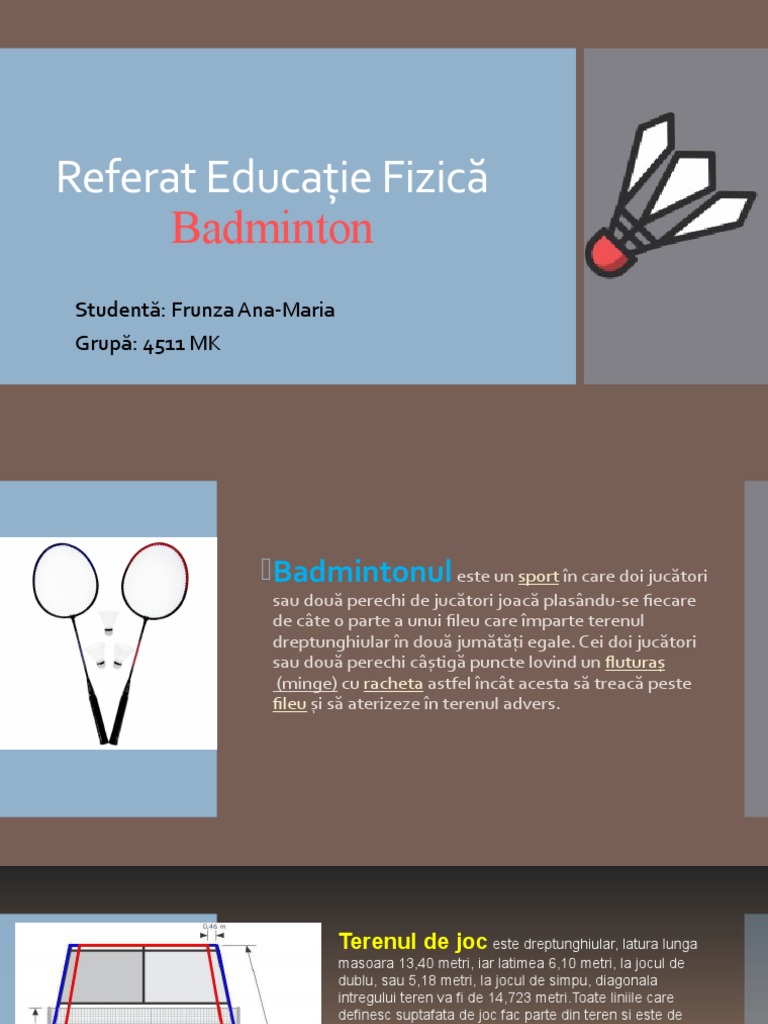 Frunza Ana-Maria - Badminton | PDF