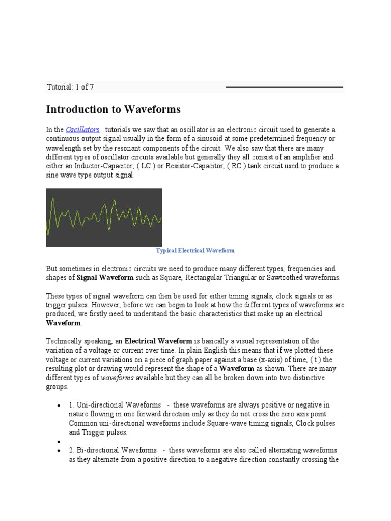 Actuators and Waveforms | PDF | Actuator | Electric Motor