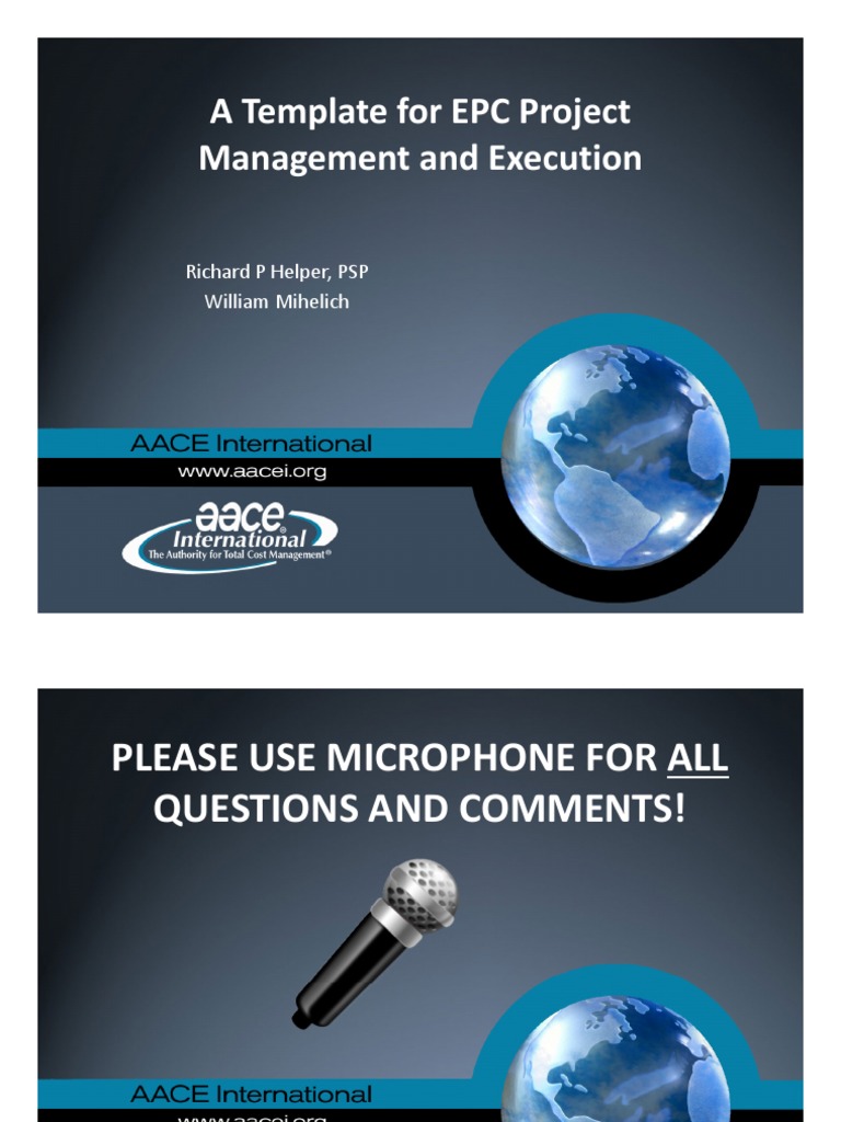 A Template For EPC Project Management and Execution: Richard P Helper ...
