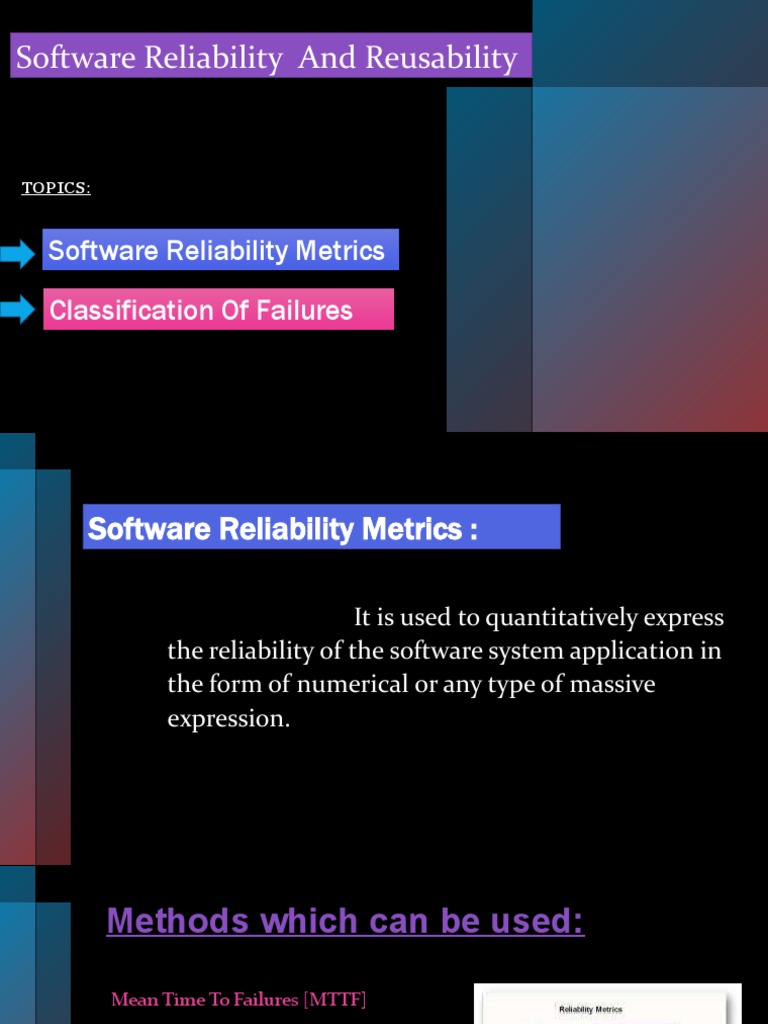 Software Reliability and Reusability | PDF | Reliability Engineering ...