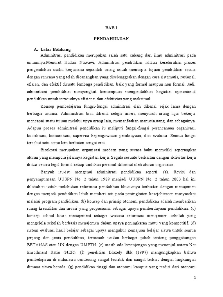 Pembahasan Adm DN Supervisi Pend. | PDF