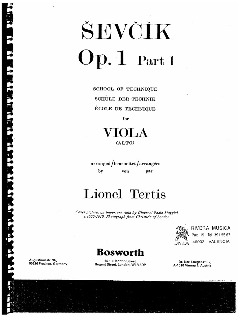 Sevcik Op.1-1 Viola (1, 2, 3, 4, 5, 12, 13, 19 y 22) | PDF