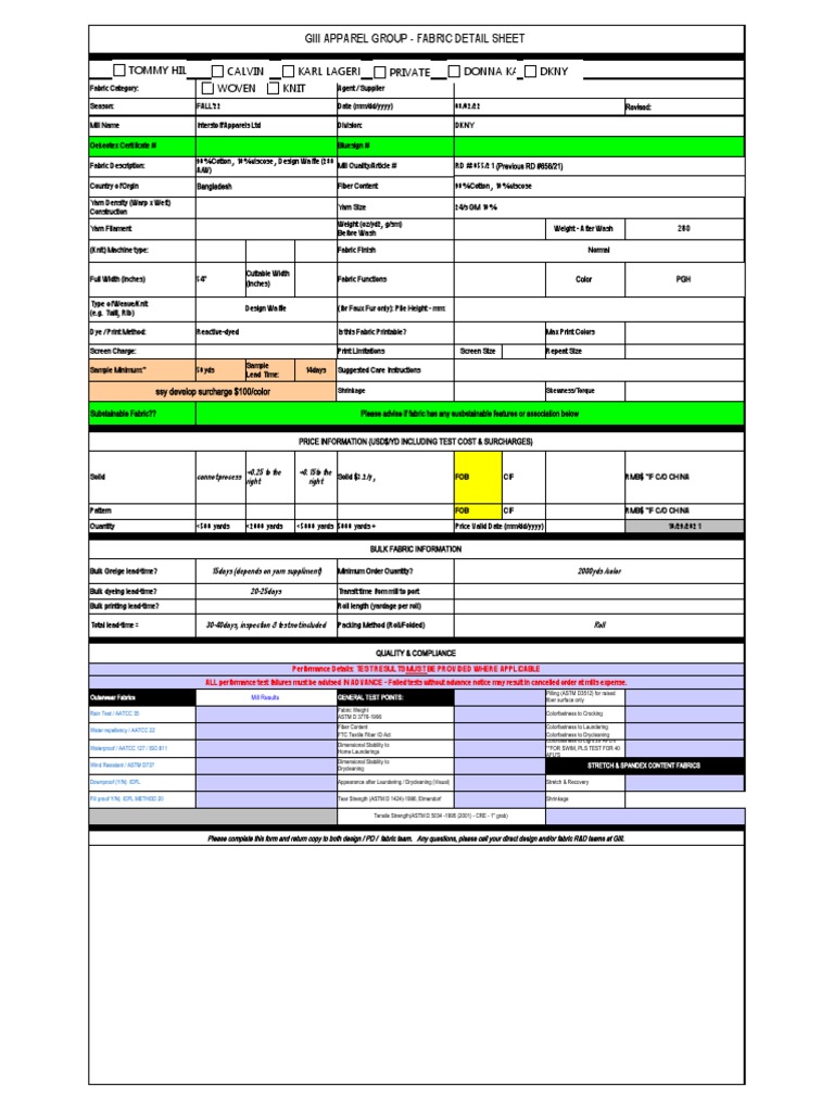 GIII FDS 100% Cotton Waffle | PDF | Textiles | Yarn