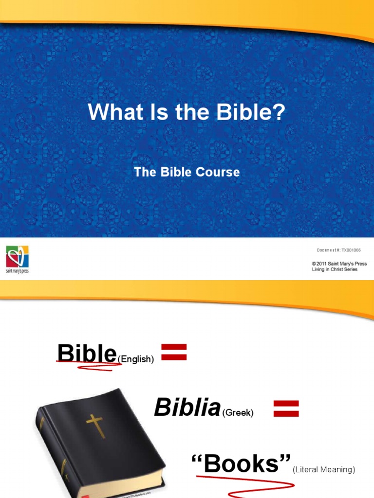 PowerPoint What Is The Bible-Slide | PDF | New Testament | Acts Of The ...