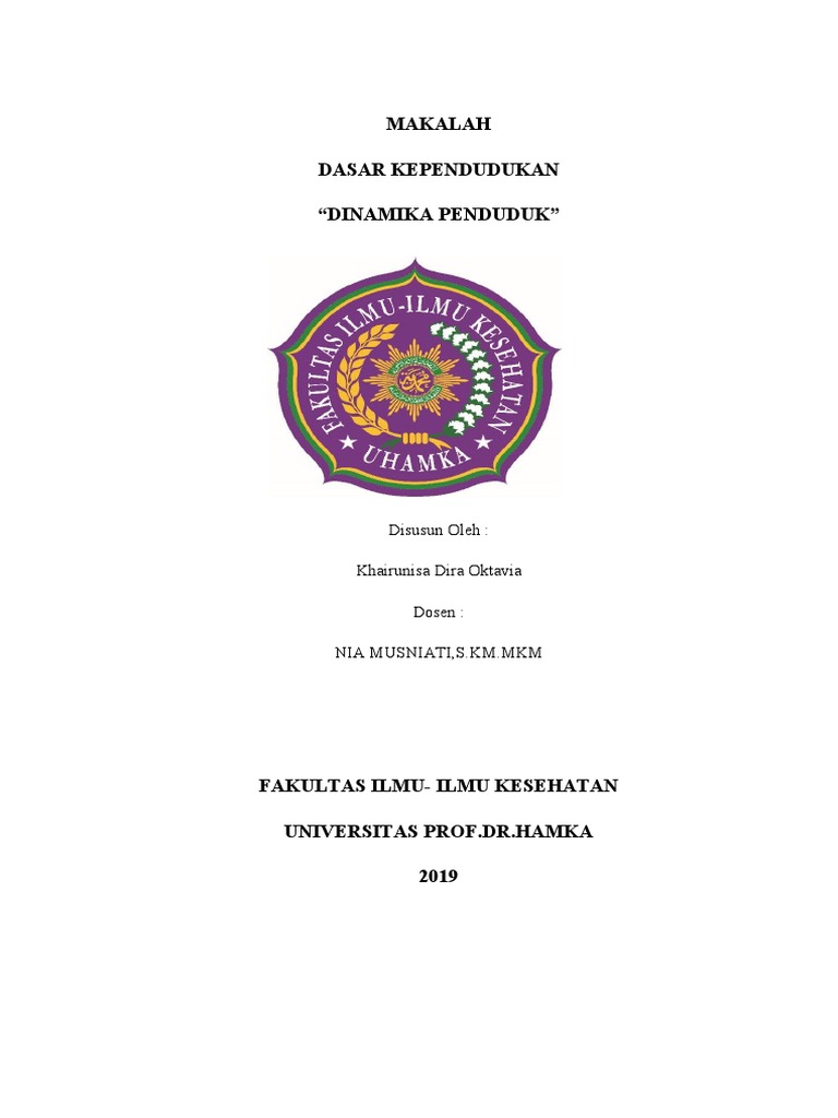 Makalah Dasar Kependudukan DINAMIKA PEND | PDF