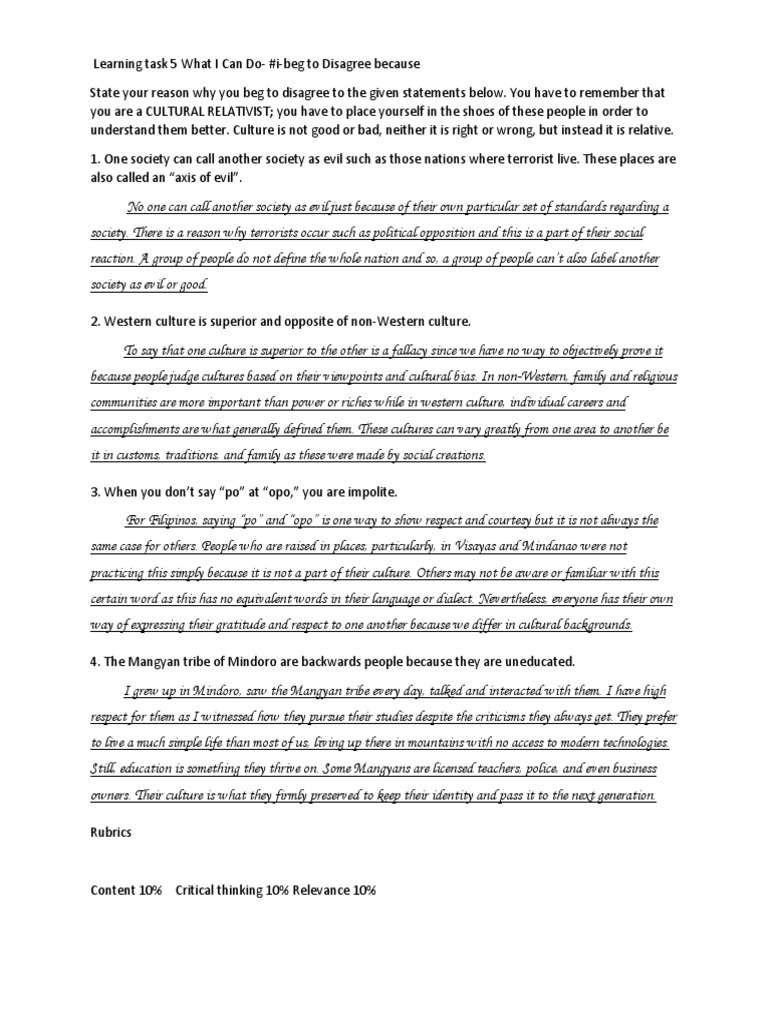 G08 Alena Jane A. Dimayacyac-Learning Task 5 | PDF | Reason | Cognition