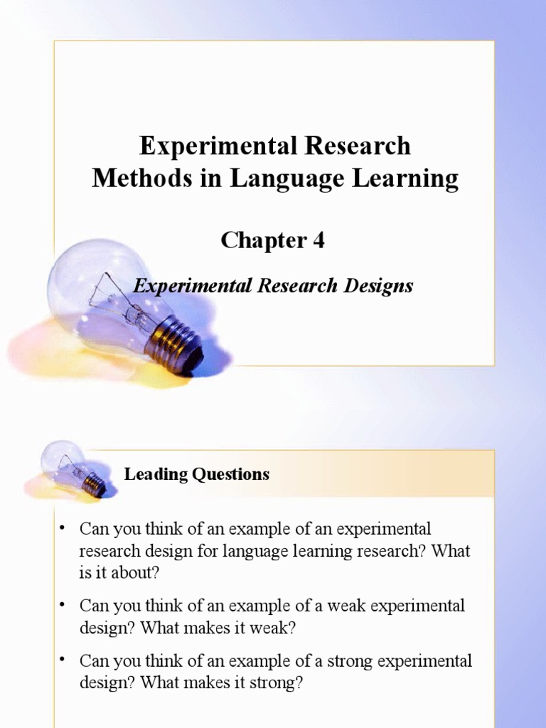 Experimental Designs in Language Learning | PDF | Experiment | Statistics
