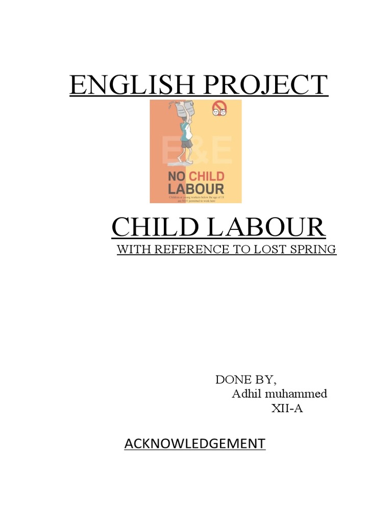 English Project | PDF | Child Labour