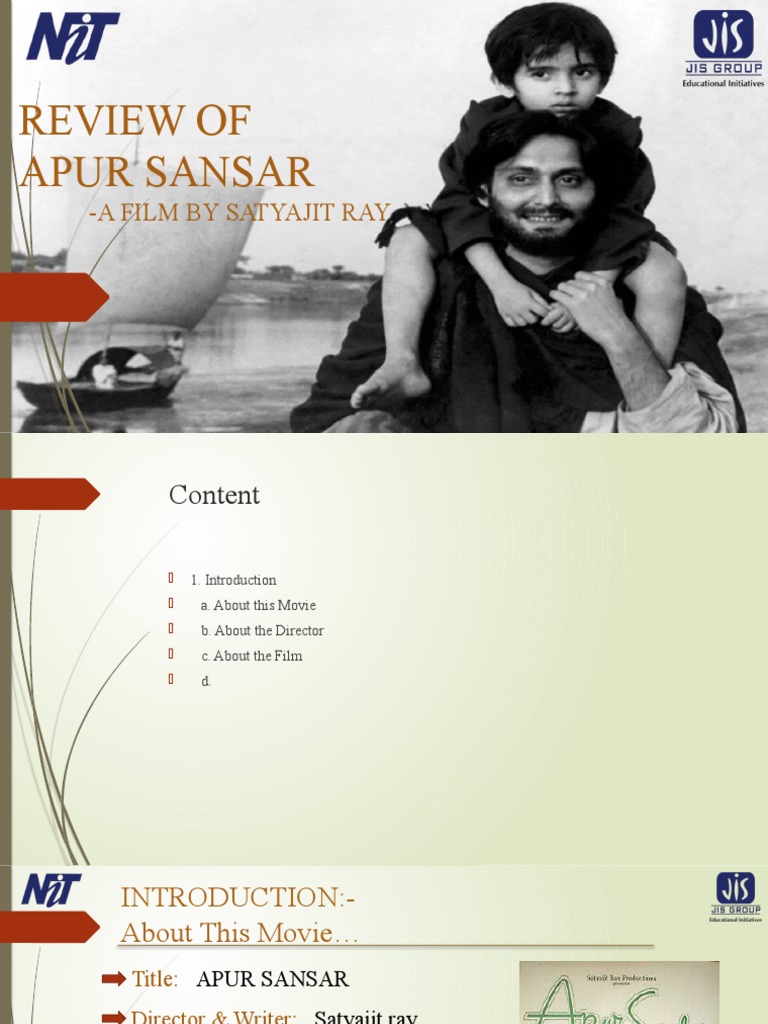 Movie Review Apur Sansar | PDF