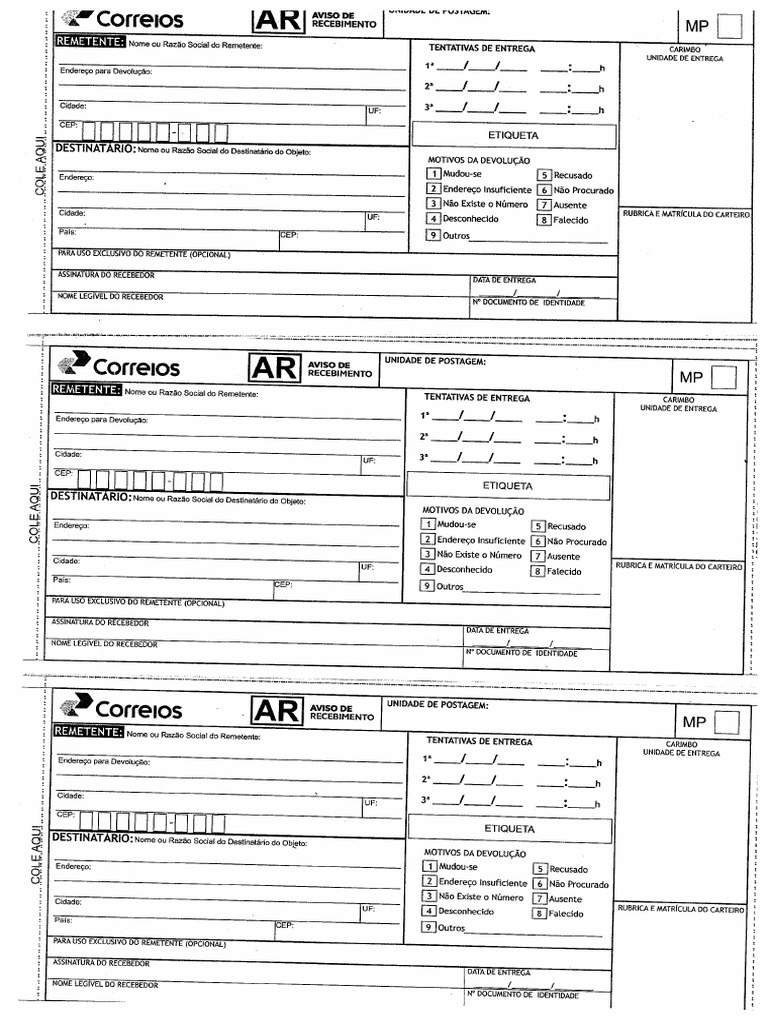 AR - Correios | PDF