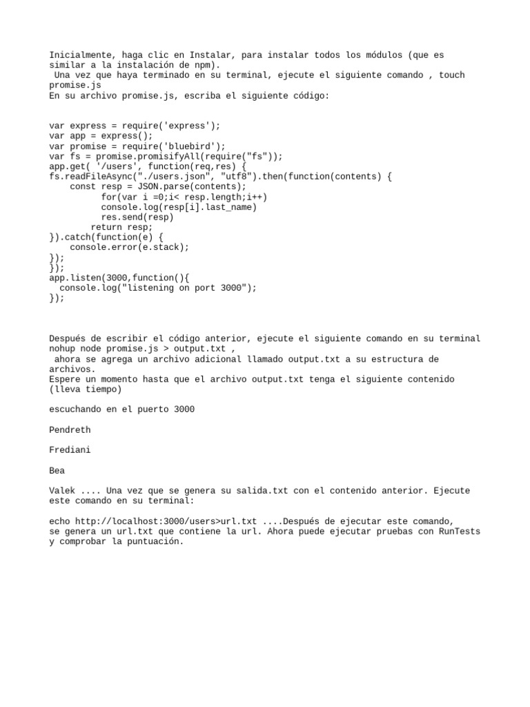 Practise Promises Node Js Serenade Pdf 