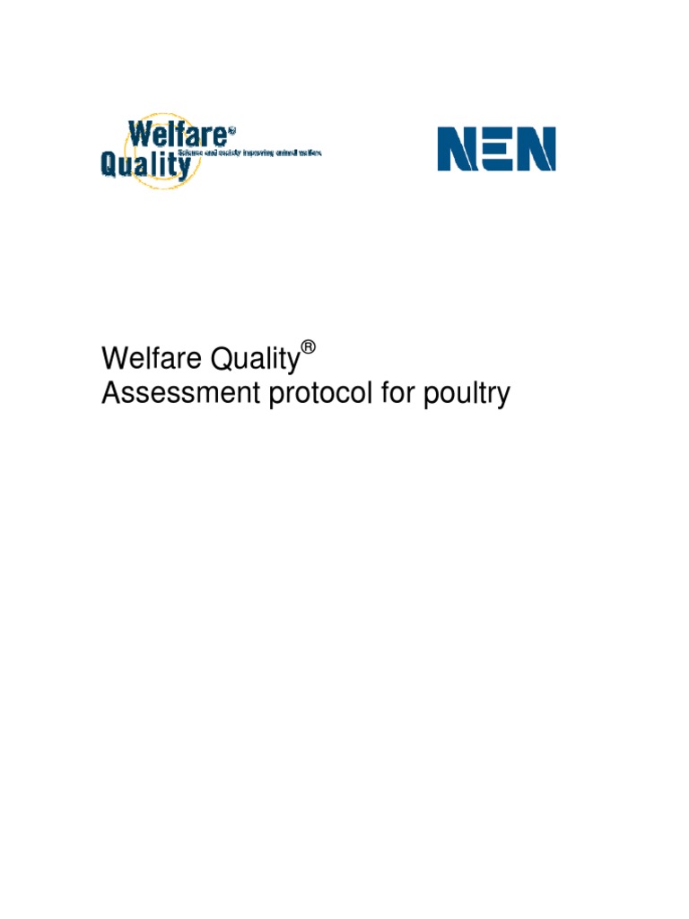 Welfare Quality Assessment Protocol For Poultry | PDF | Poultry Farming ...
