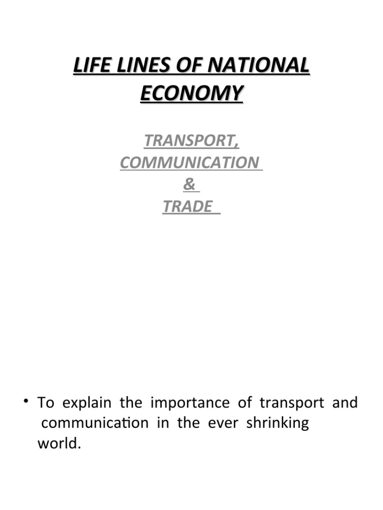 Transport and Trade in National Economy | PDF | Transport | Economies